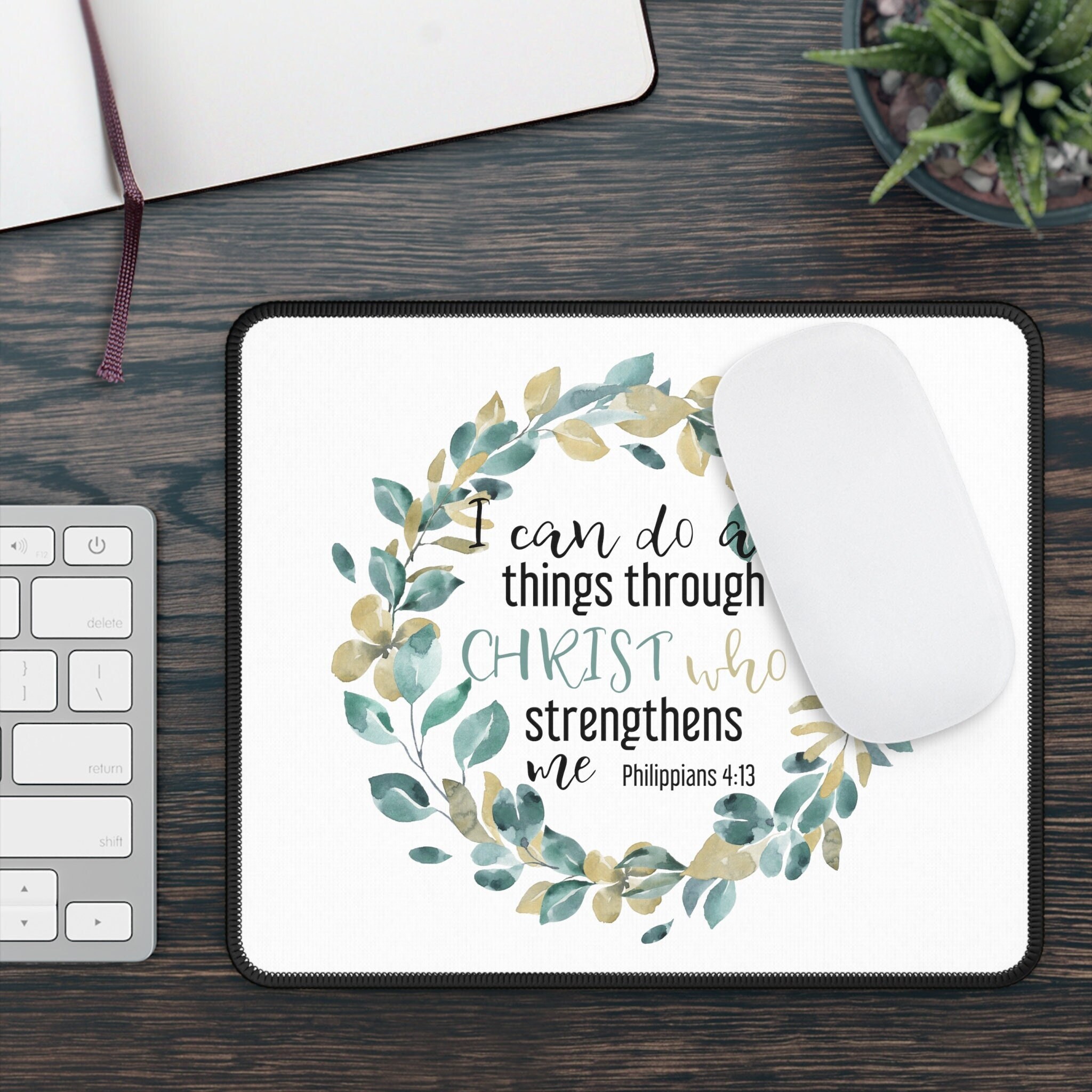 I Can Do All Things Through Christ Mouse Pad Philippians 4:13 Desk Mat ...
