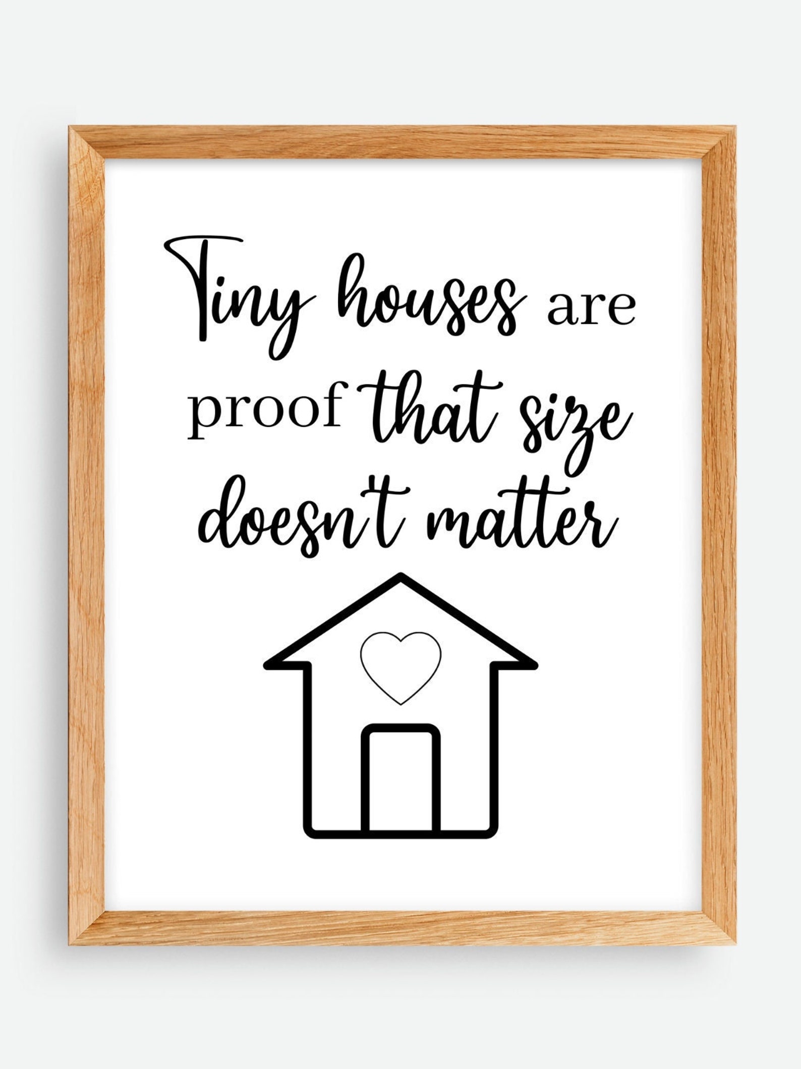 Tiny House Wall Sign, Tiny House Decor Printable, Little House ...