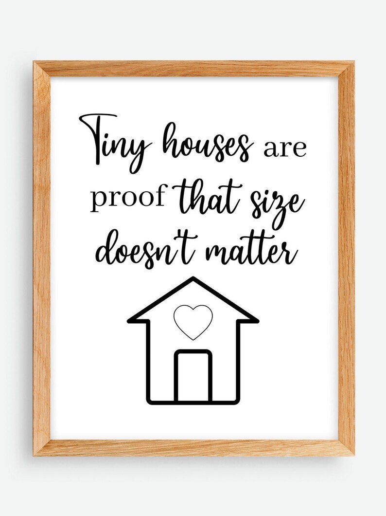 Tiny House Wall Sign, Tiny House Decor Printable, Little House ...