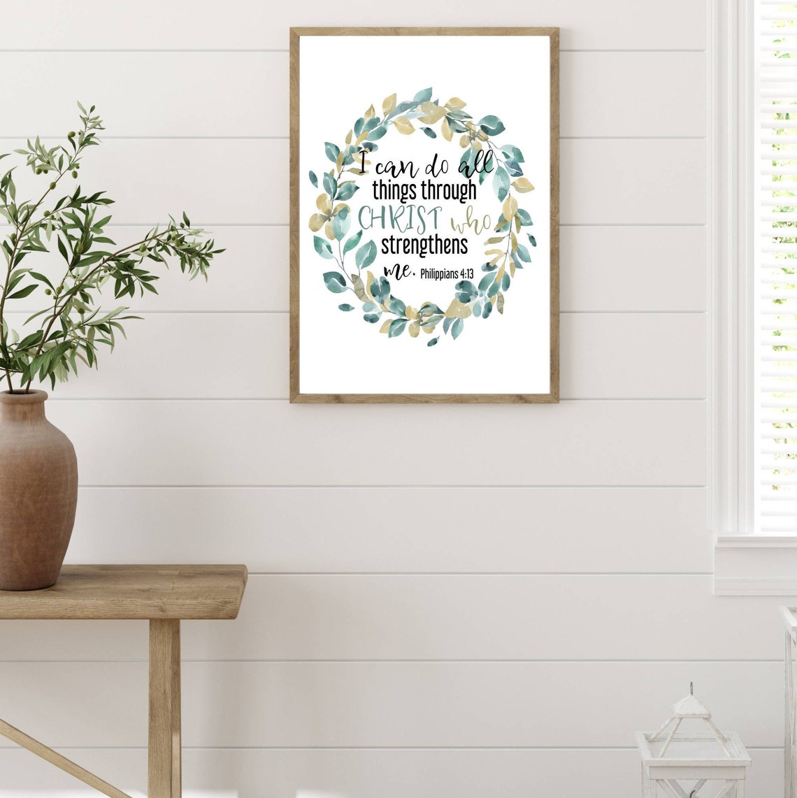 Philippians 4:13 Wall Art I Can Do All Things Through Christ - Etsy