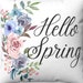 Hello Spring Pillow Cover, Spring Watercolor Flowers Throw Cover ...