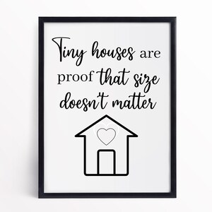 Tiny House Wall Sign, Tiny House Decor Printable, Little House ...