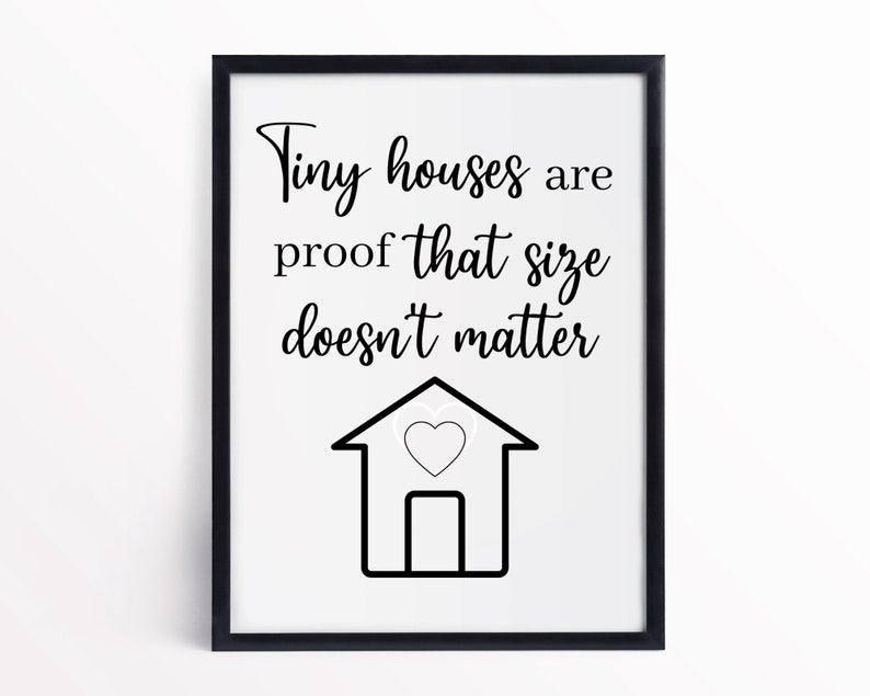 Tiny House Wall Sign, Tiny House Decor Printable, Little House ...
