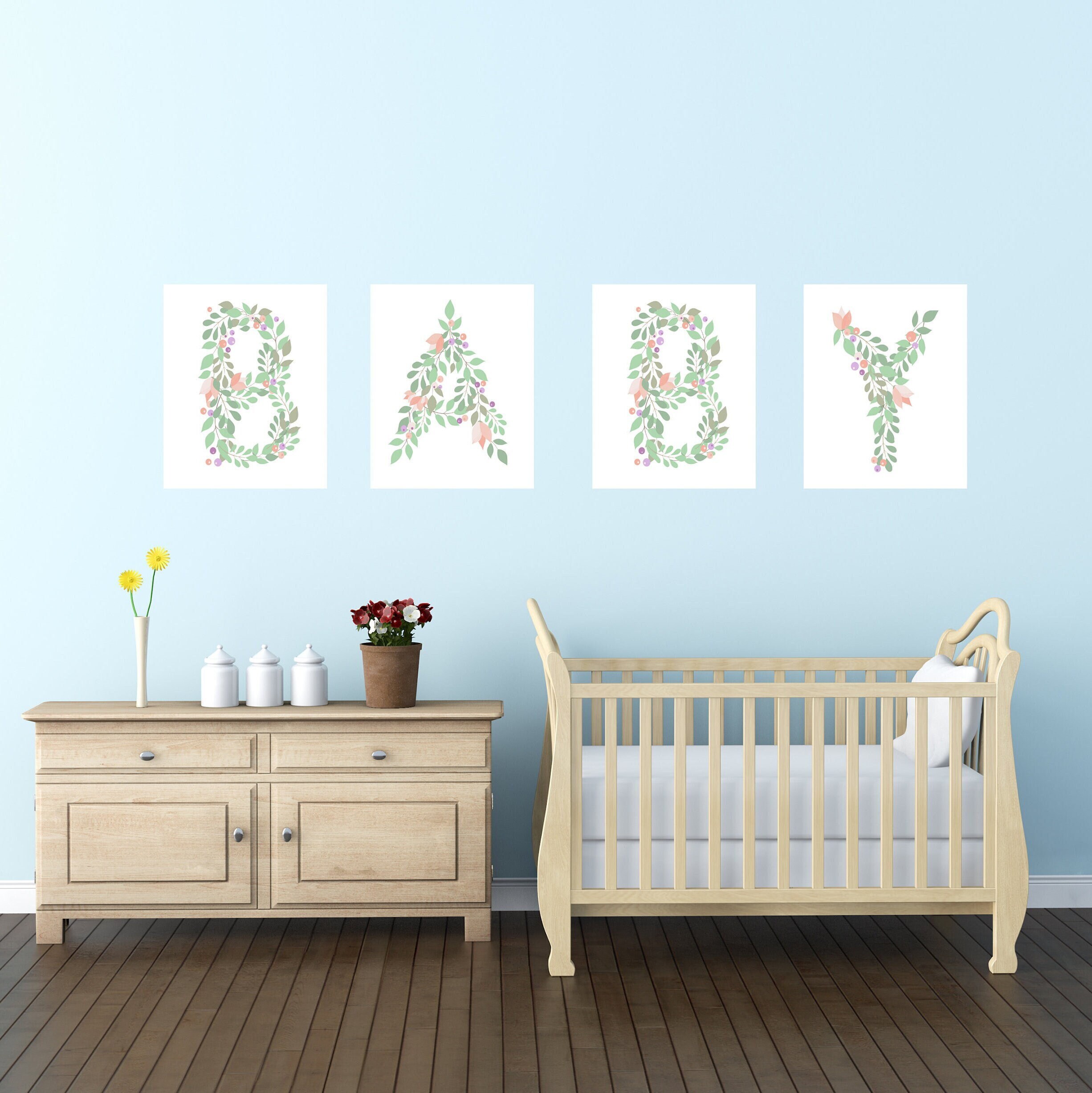 Nursery Wall Printable Bundle, Baby Wall Decor, 8x10, 11x14, 16x20 PDF ...