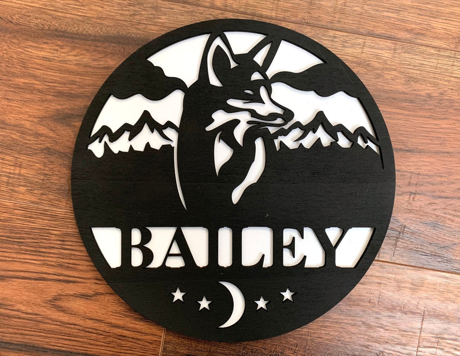 Custom Fox Round Sign | Etsy