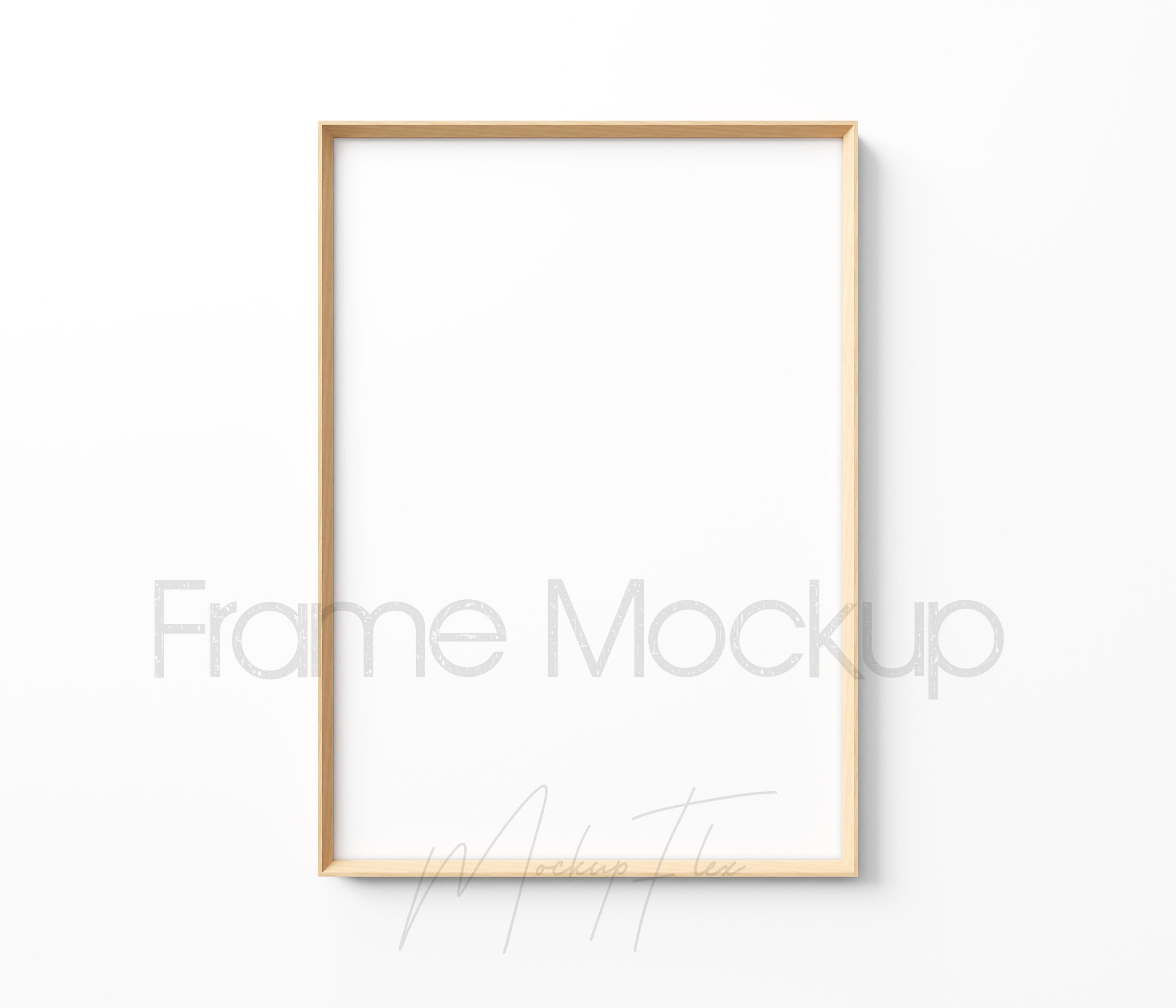 A4 Frame Mock-up Template. Wood Frame Mockup High-res. Realistic ...