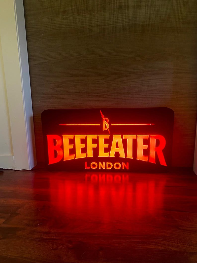 Original BEEFEATER London Sign Light. Normal Condition - Etsy