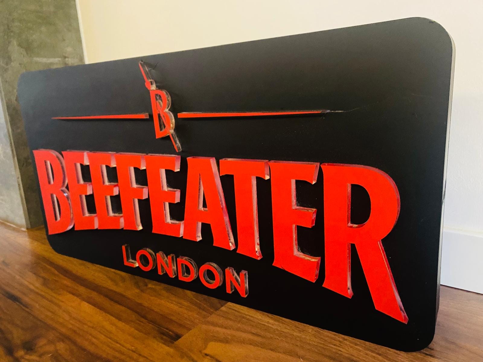 Original BEEFEATER London Sign Light. Normal Condition - Etsy