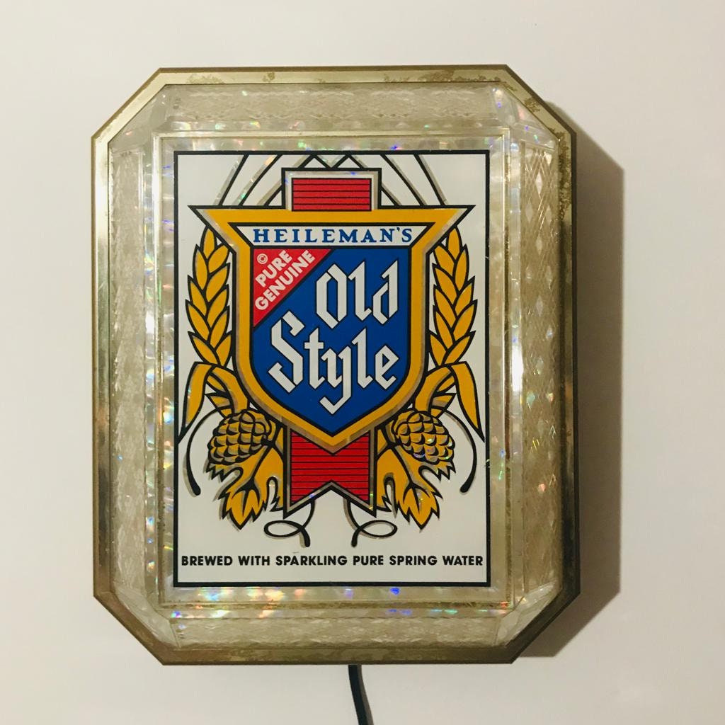 Vintage OLD STYLE Sign Light From the 70s - Etsy