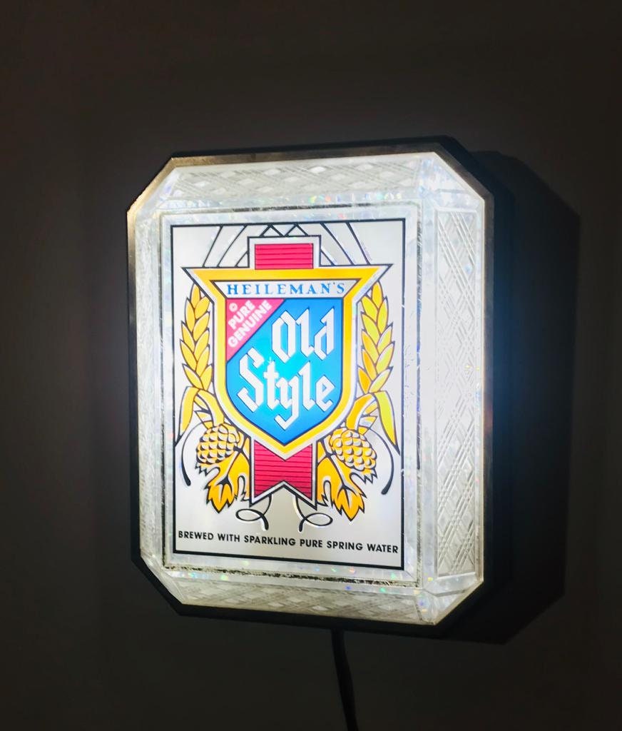 Vintage OLD STYLE Sign Light From the 70s - Etsy