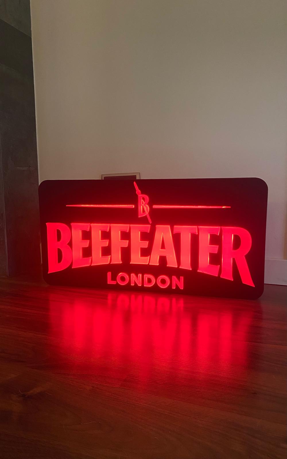 Original BEEFEATER London Sign Light. Normal Condition - Etsy