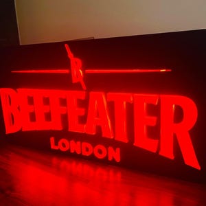 Original BEEFEATER London Sign Light. Normal Condition - Etsy