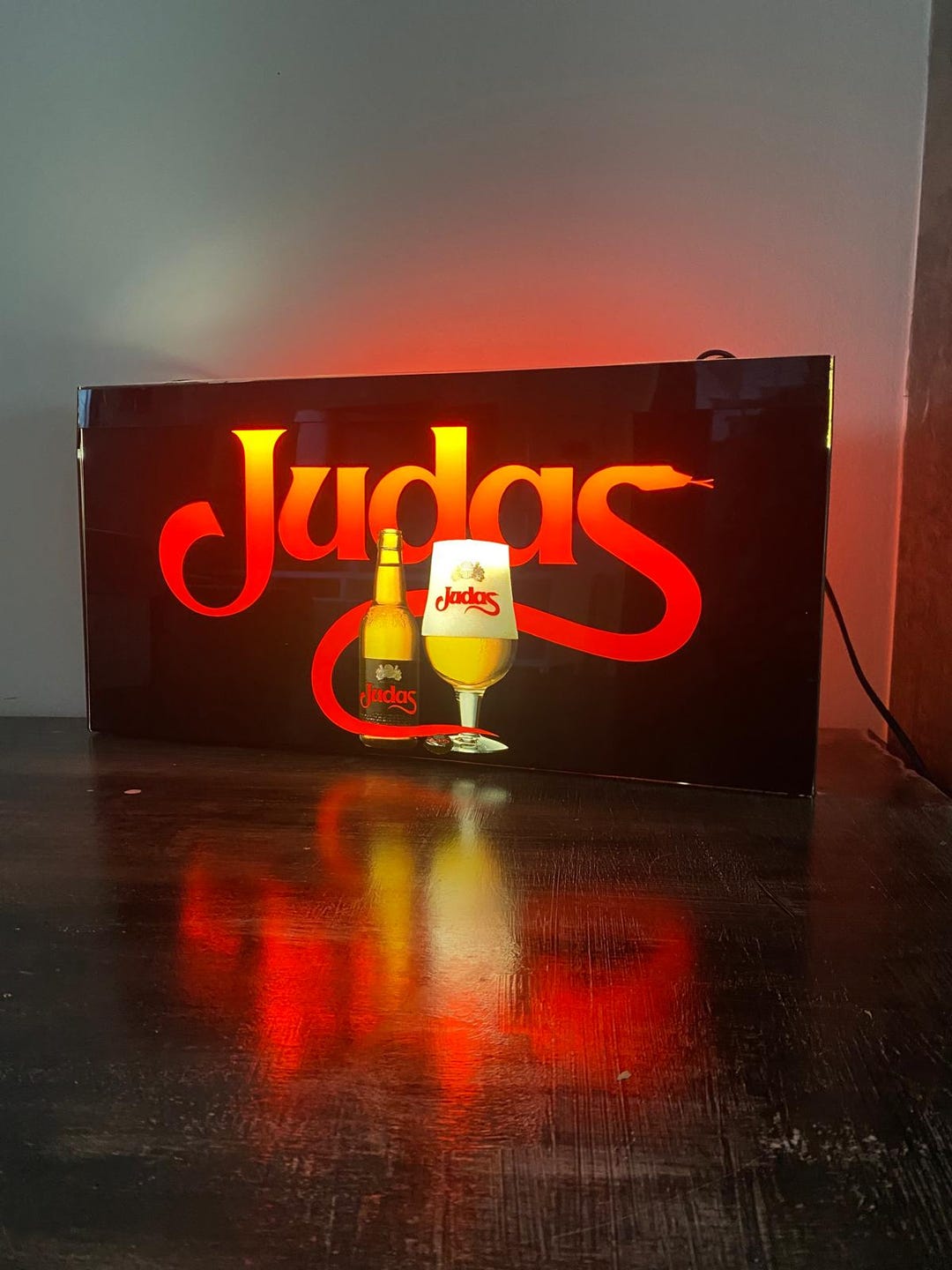 Original JUDAS Beer Sign Light - Mint Condition - Etsy