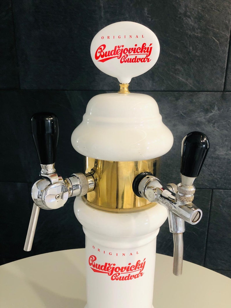 Original Budějovický / Budweiser Beer Pump (porcelain & Chrome) – Good ...