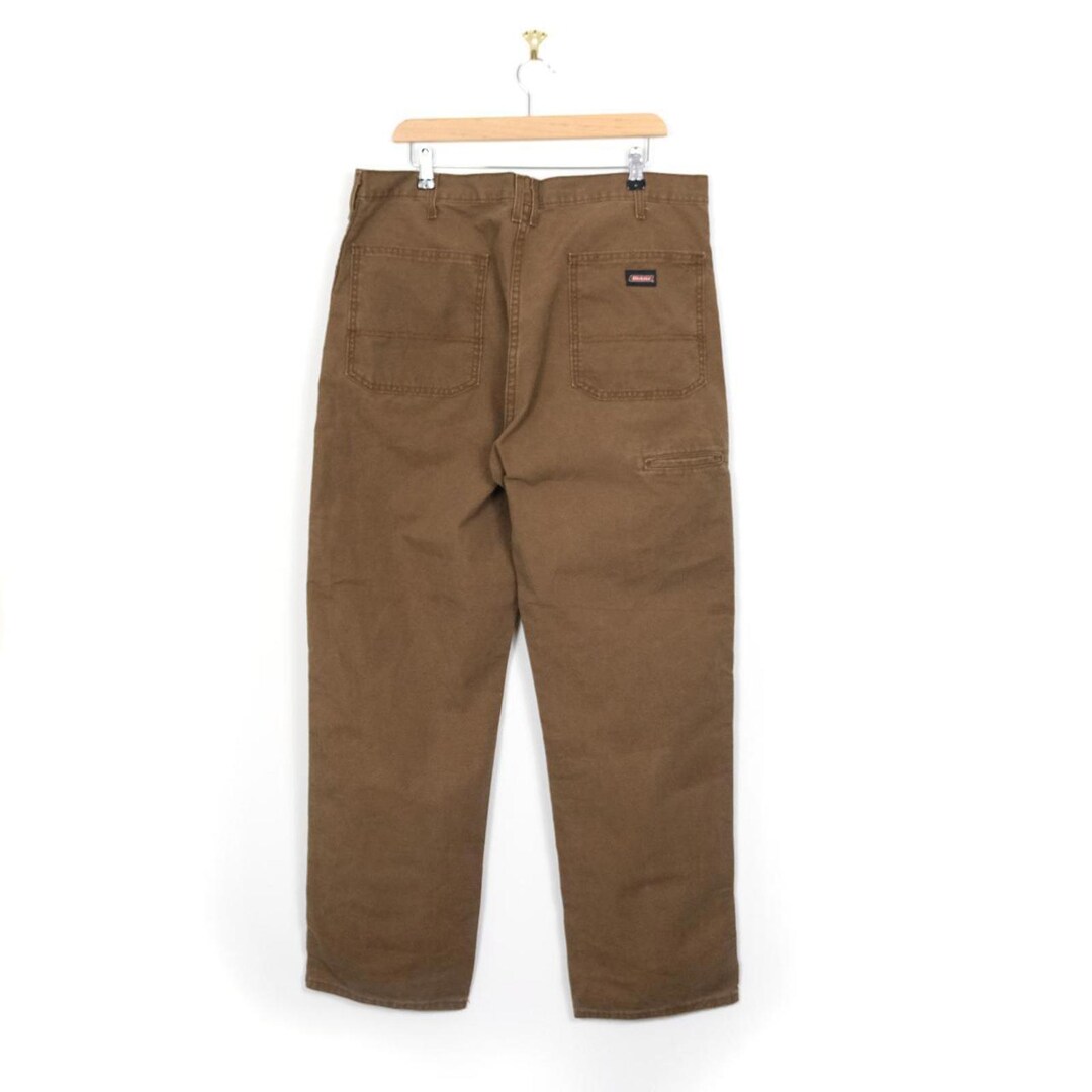 Vintage Dickies Carpenter Pant Cell Pocket Brown Canvas Baggy Work - Etsy