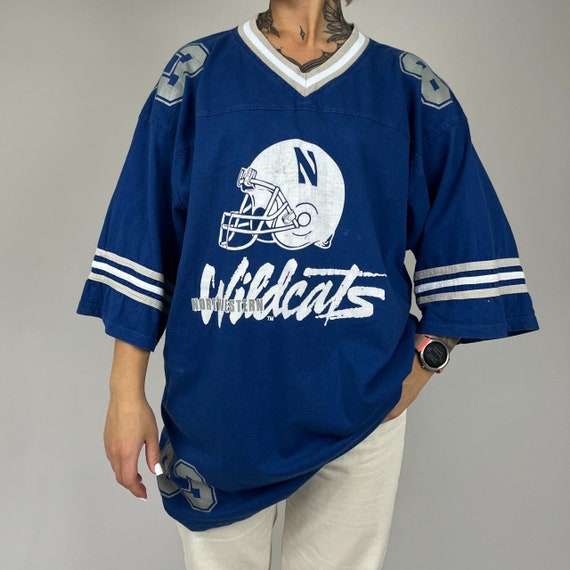 2000's NORTHWESTERN WILDCATS football alumini Blue t … - Gem