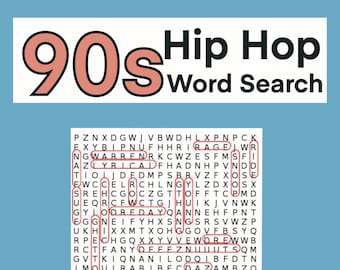 Hip Hop Word Search - Etsy