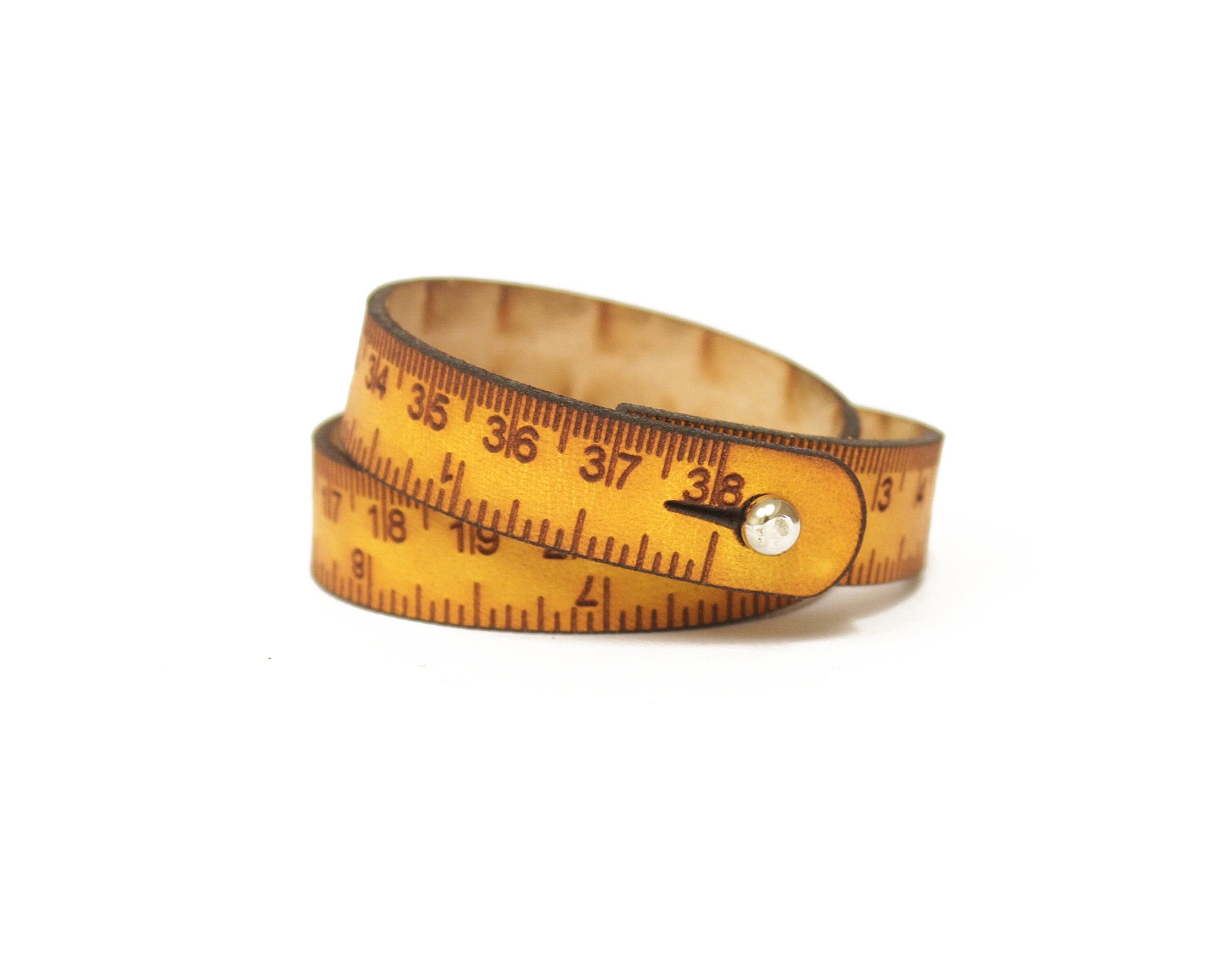 Ruler Bracelet, Double Wrap Wristband, Personalized Engraving - Etsy