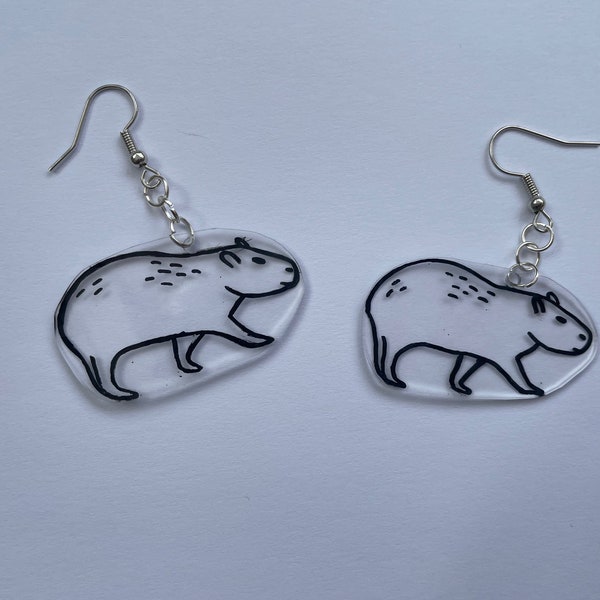 Capybara Earrings - Etsy UK