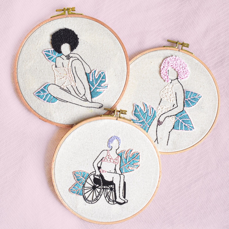 PDF PATTERN. 3 PATTERNS. Girl Power. Body Positivity Design. - Etsy