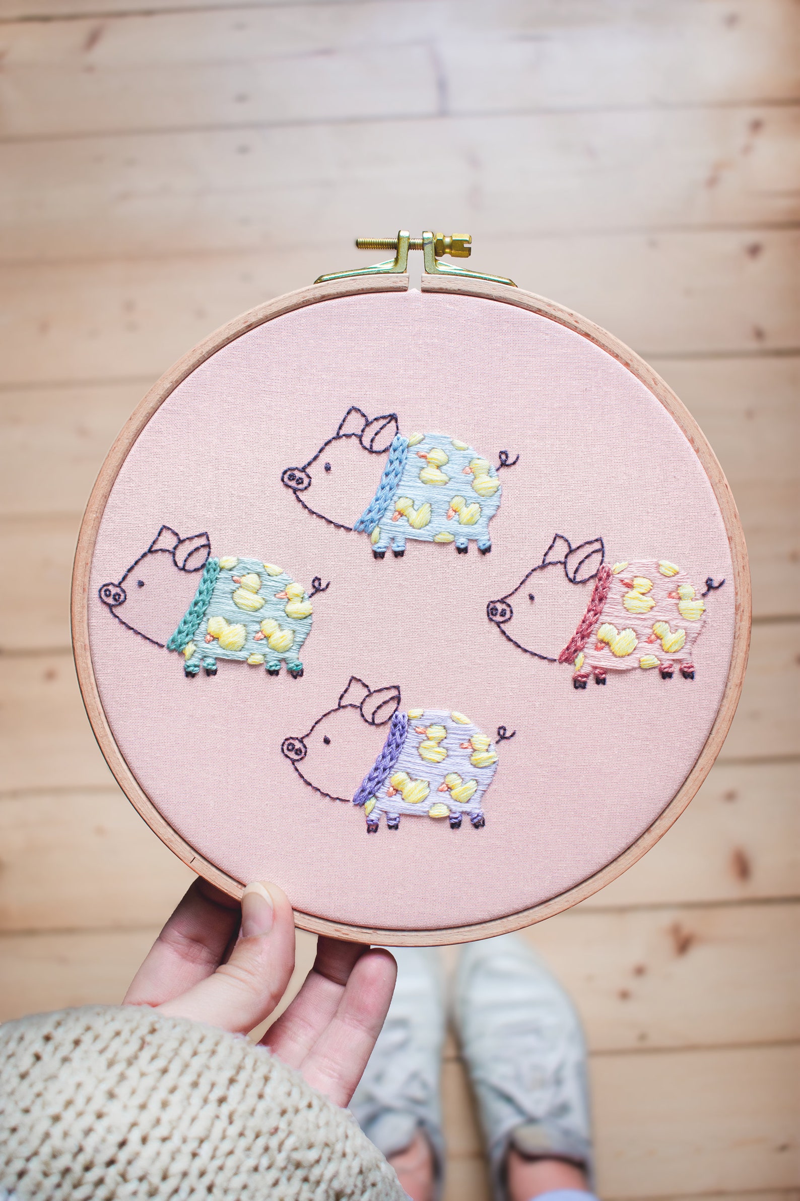 PDF PATTERN. Pigs in Pyjamas Embroidery Design. Digital - Etsy