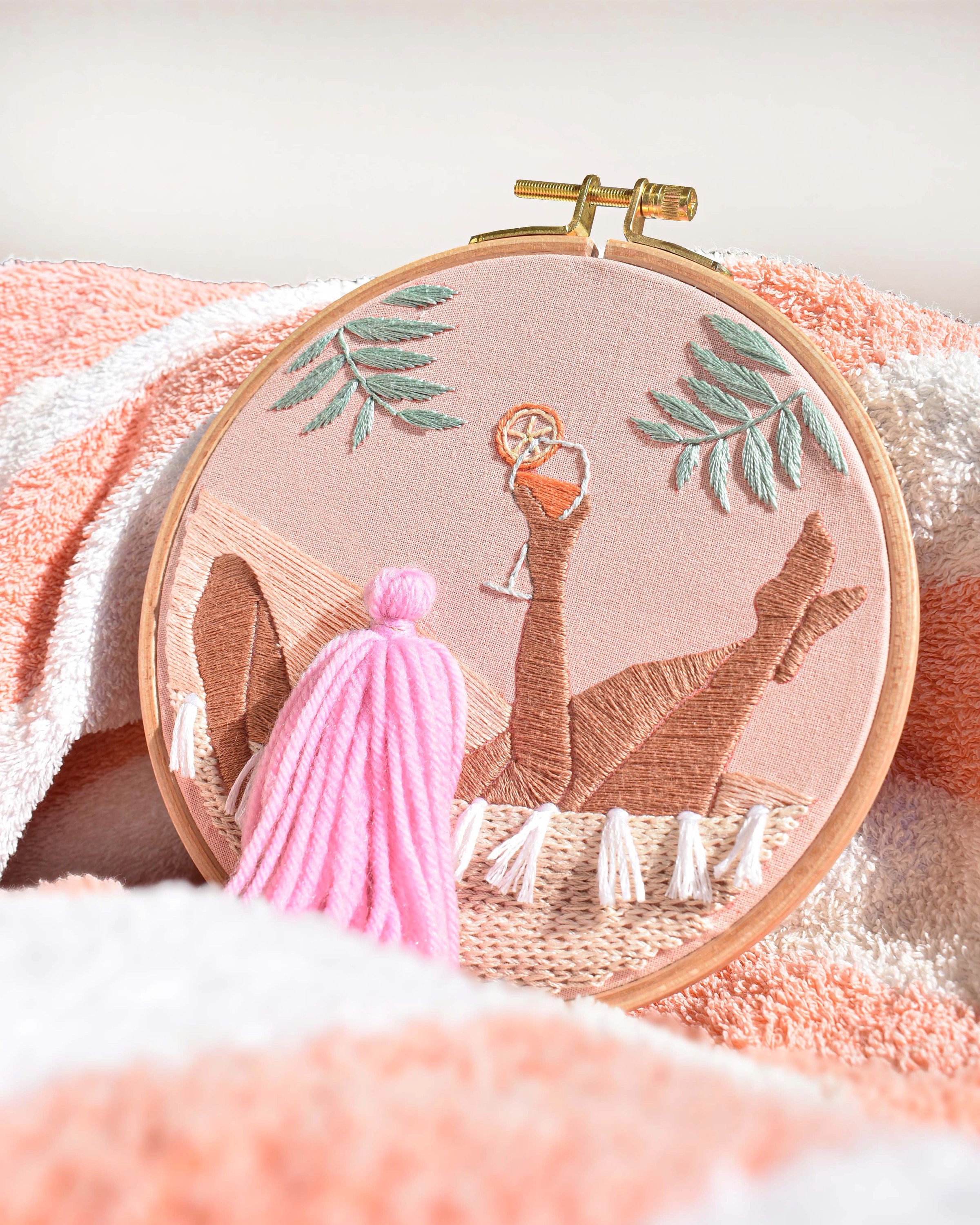 PDF PATTERN. Hair Embroidery Design. Hammock Summer Vibes - Etsy