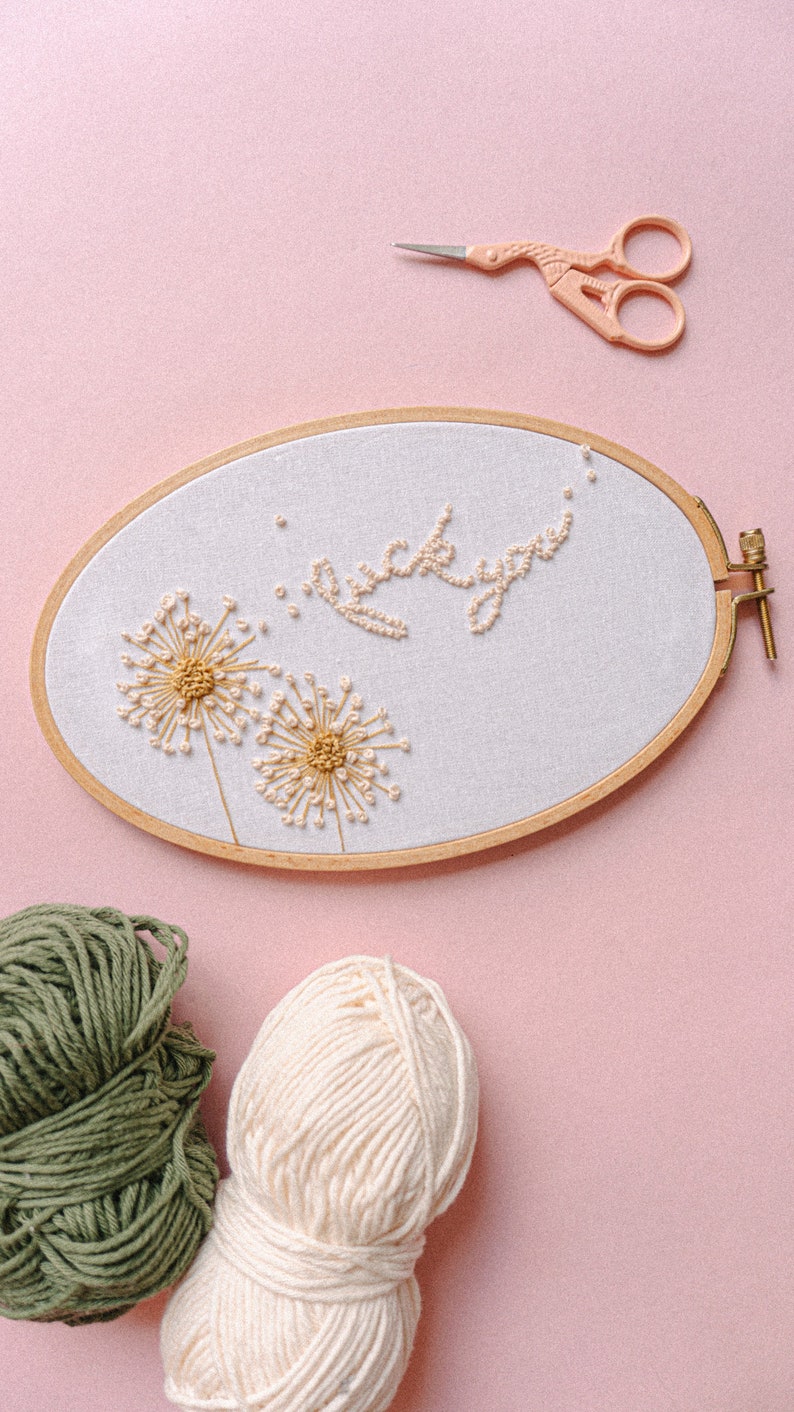 PDF PATTERN. Dandelion - Flower Embroidery Design. Digital Download ...