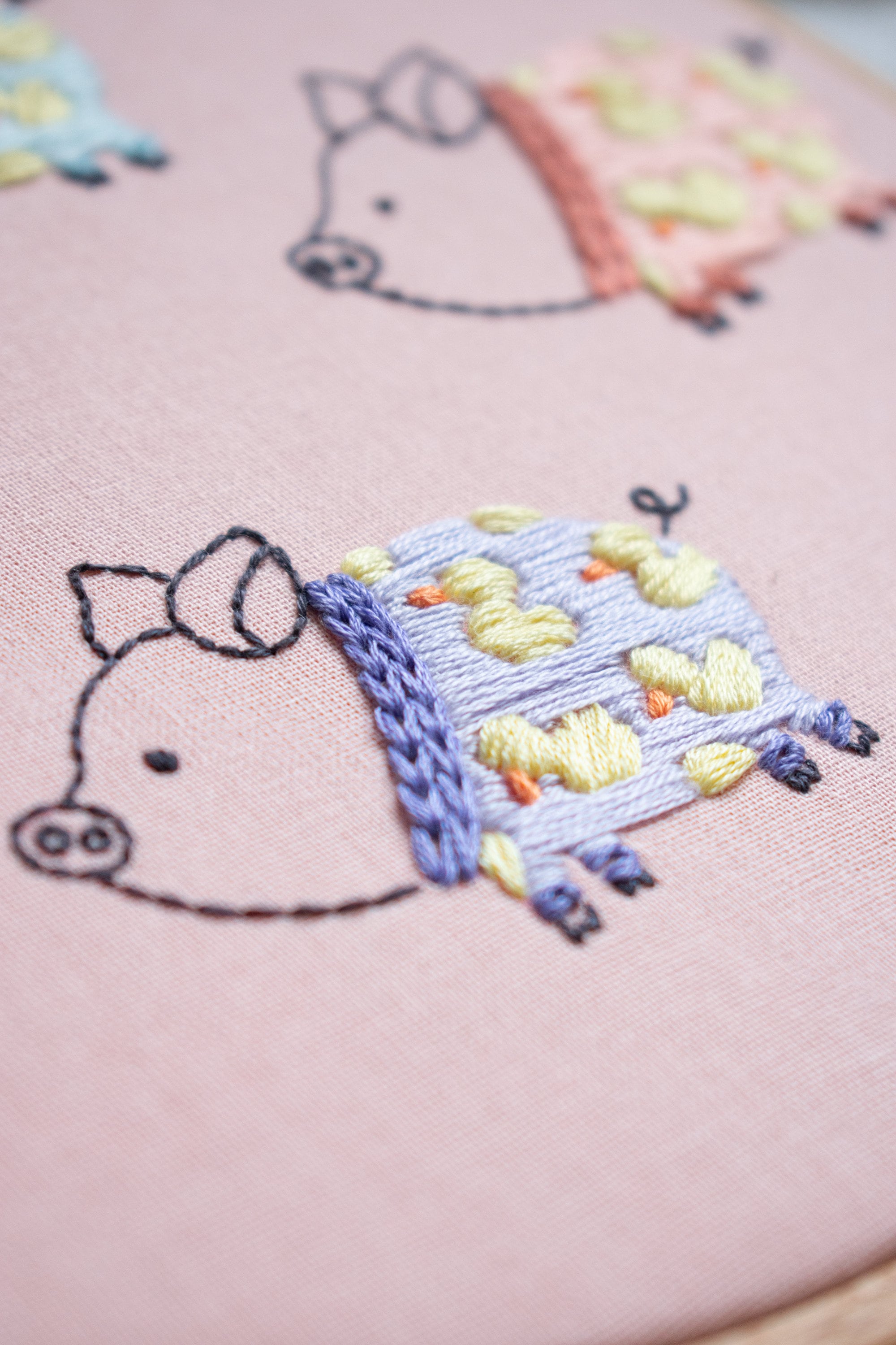 PDF PATTERN. Pigs in Pyjamas Embroidery Design. Digital - Etsy