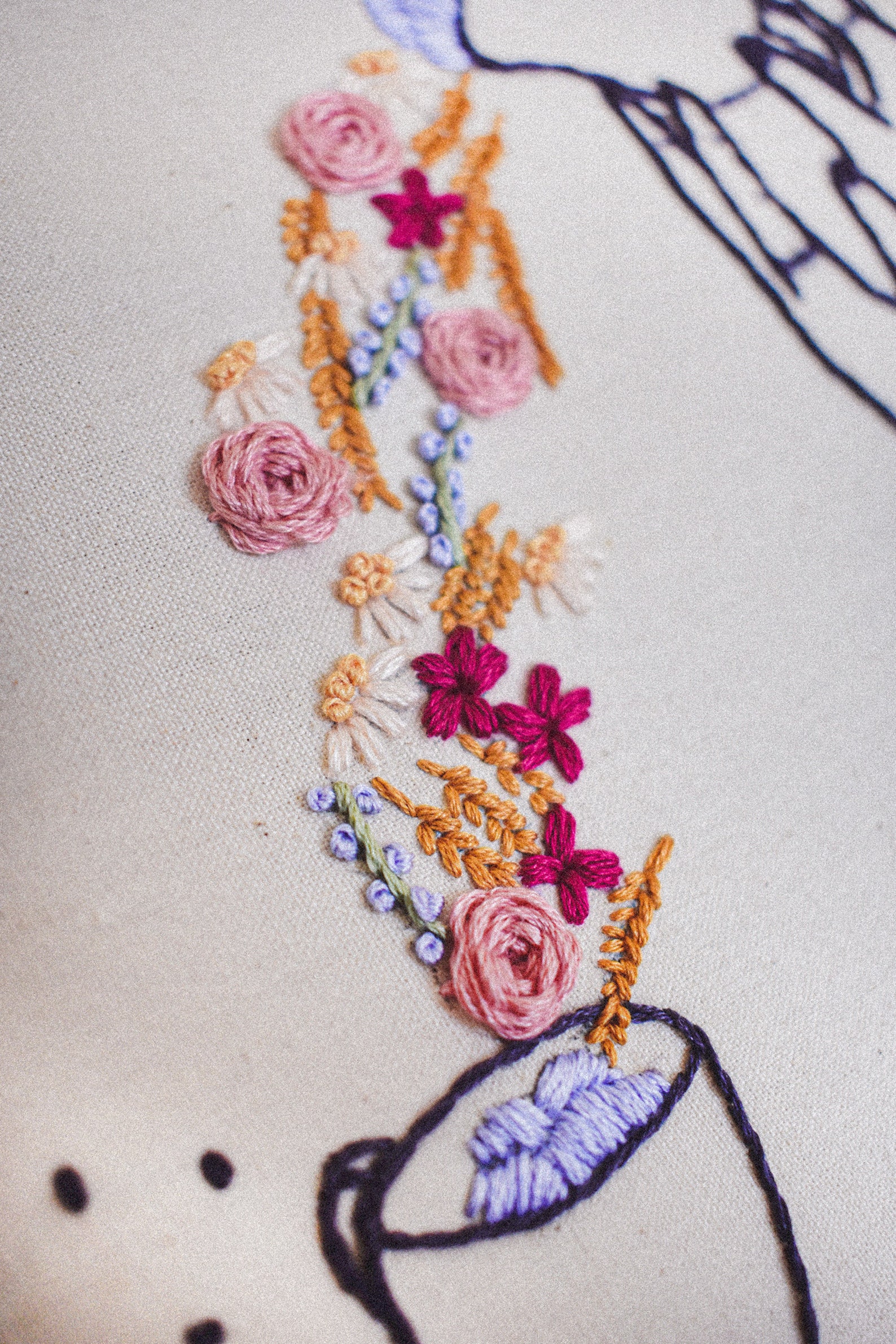 PDF PATTERN. Flower Cup Embroidery Design. Fine Line - Etsy