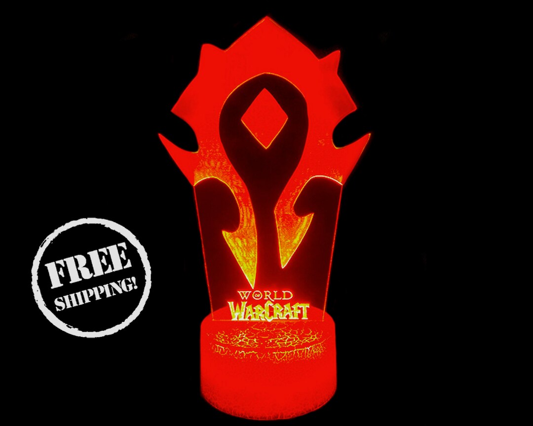 Warcraft LED Lamp Horde Wow Light Table Lamp Gifts Bedroom Decor Desk ...