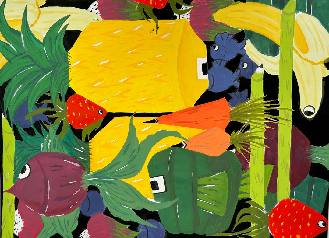 Produce Fish Graphic Print - Etsy