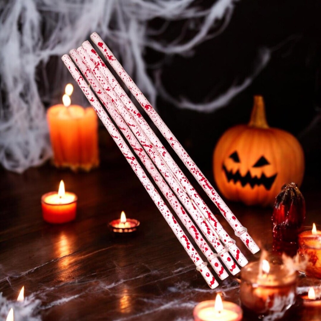 Halloween Blood Splattered Straws - Etsy