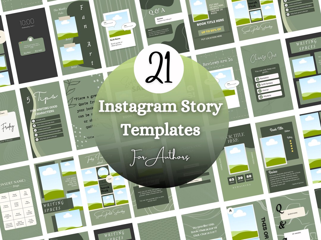 Instagram Story Templates for Authors and Writers to Help Market Book ...