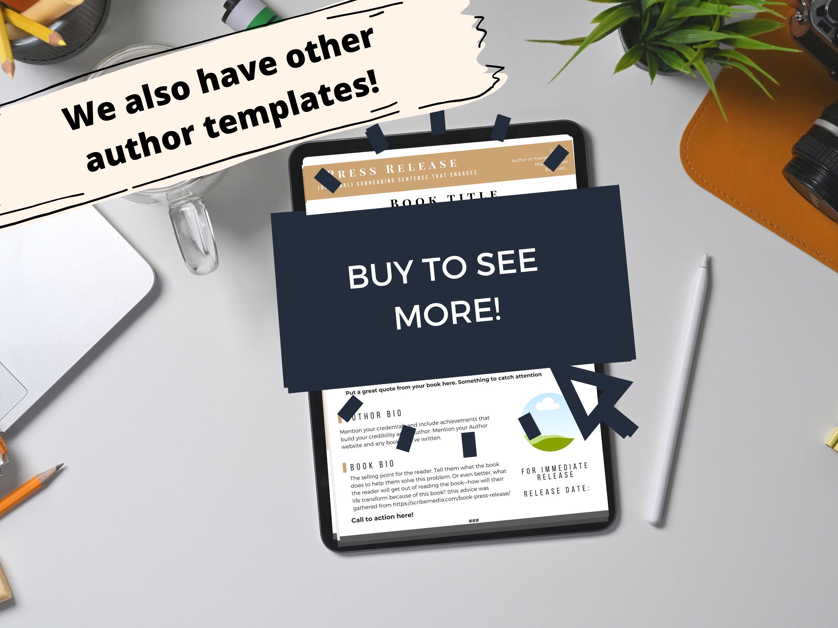 Book Author Sell Sheet Template for Book Publicity, Author Marketing ...
