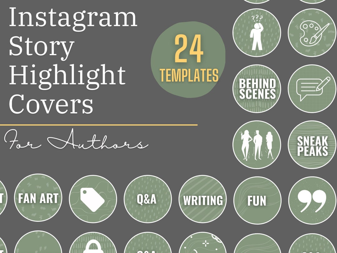 Instagram Story Highlight Covers for Authors and Writers to Create an ...