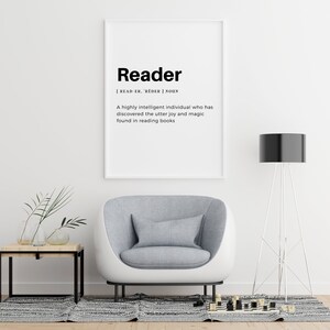 Reader Definition Printable Book Quote Print Wall Print - Etsy
