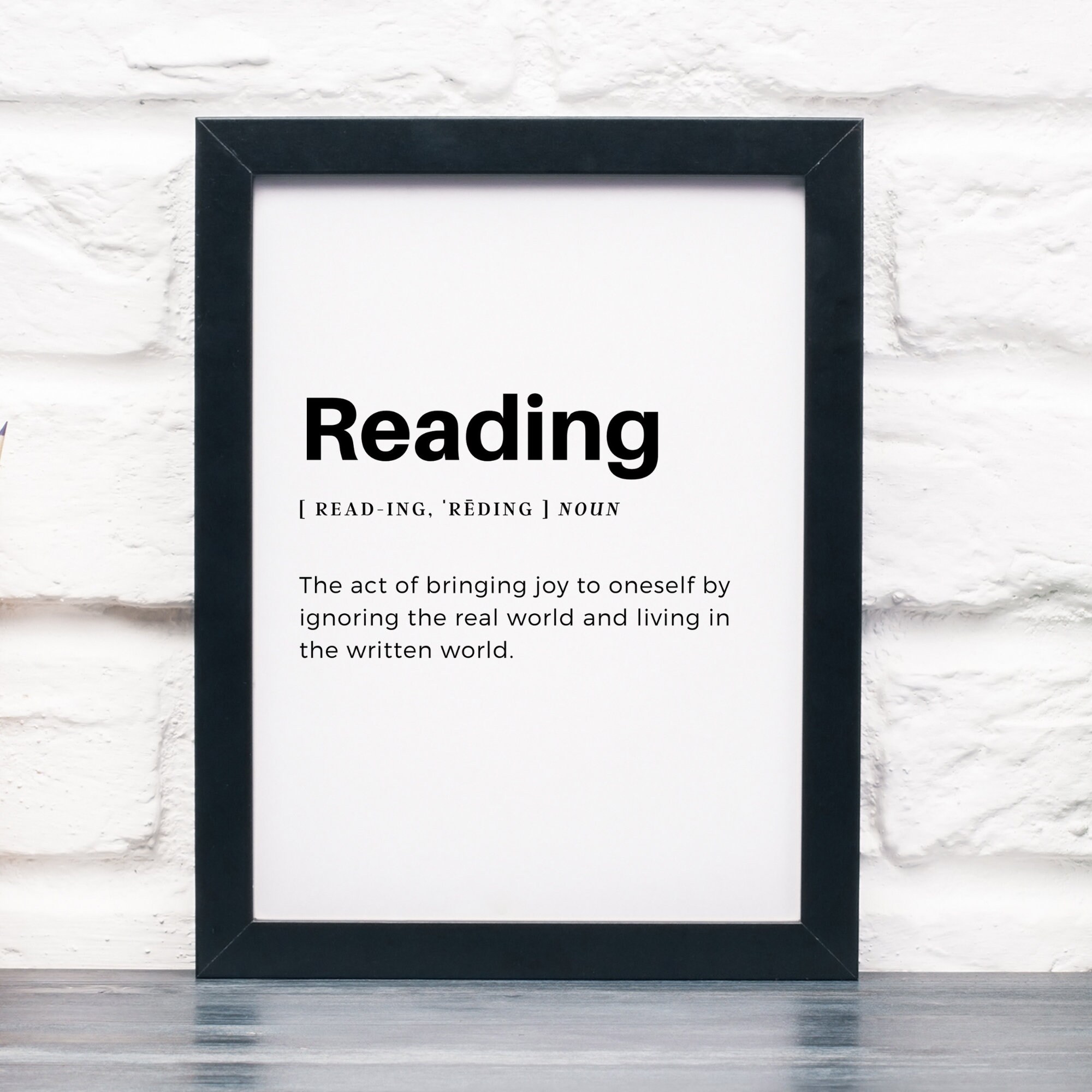 Reading Definition Printable Wall Art, Printable Wall Decor, Printable ...