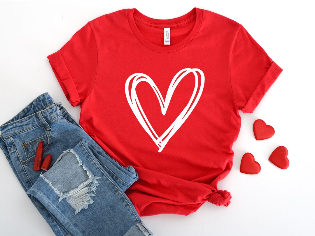 Camisa de corazón mujeres, camisa del día de San Valentín, camisa de ...