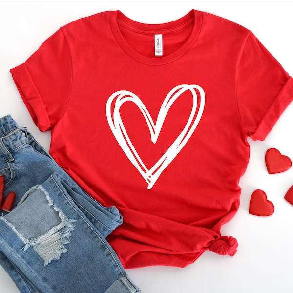 Heart Tshirts for Women - Etsy