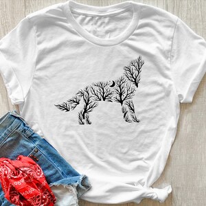 Wolf Shirt, Howling Wolf, Floral Wolf, Wolf Lover Gift, Animal Lover ...