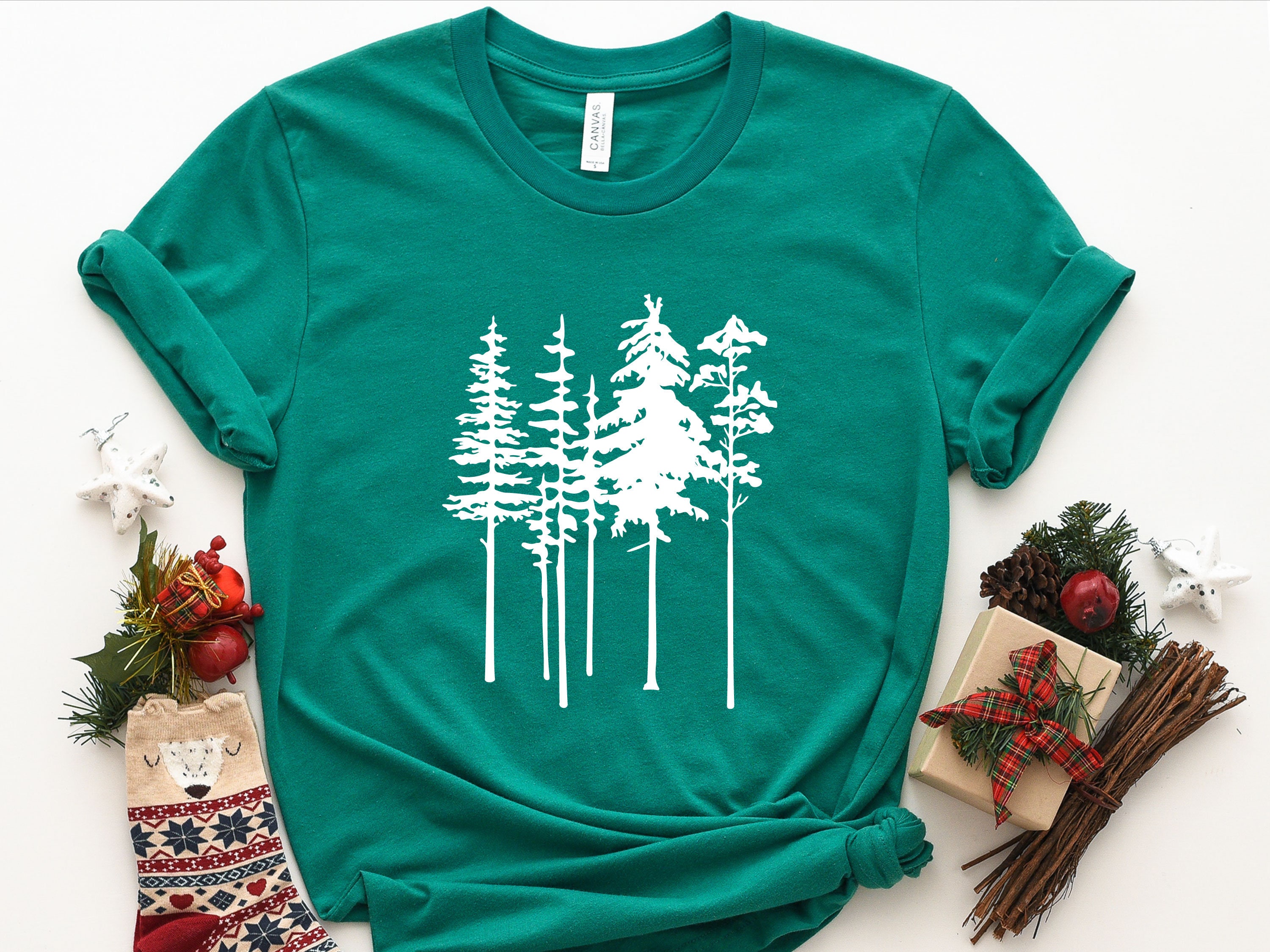 Pine Trees Shirt Forest Shirt Adventure Shirt Camp Shirt - Etsy