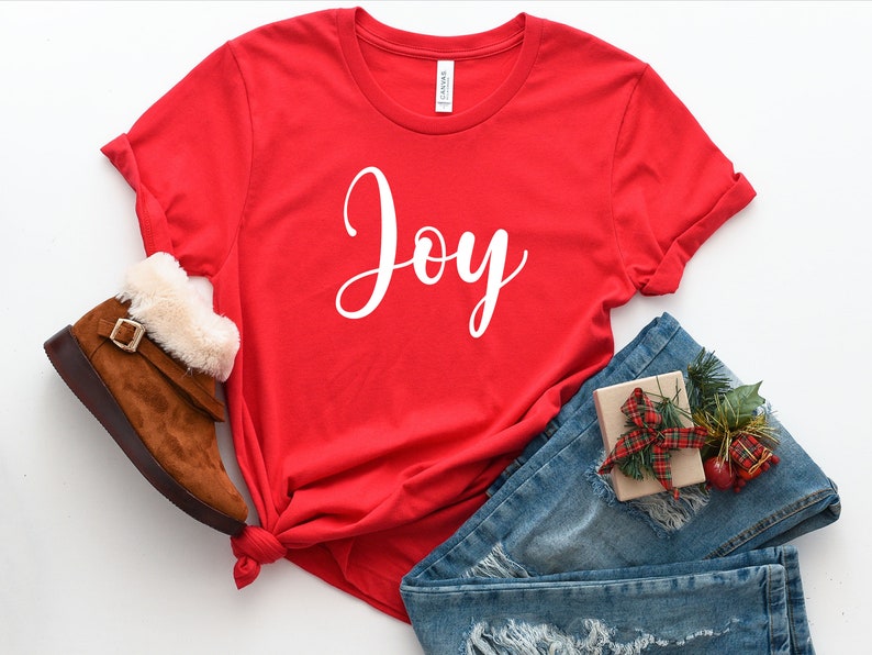 Joy Shirt Wife Christmas Gift Choose Joy T-shirt Christmas - Etsy