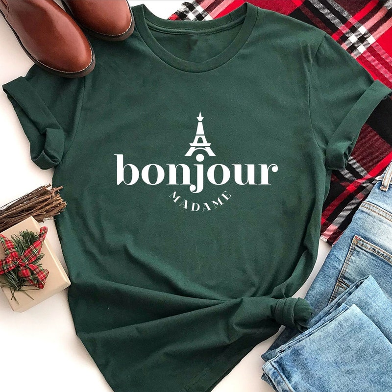 Bonjour Shirt - Etsy