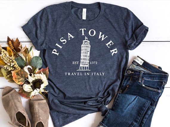 Leaning Tower of Pisa Shirt Pisa Italy Shirt Travel to - Etsy