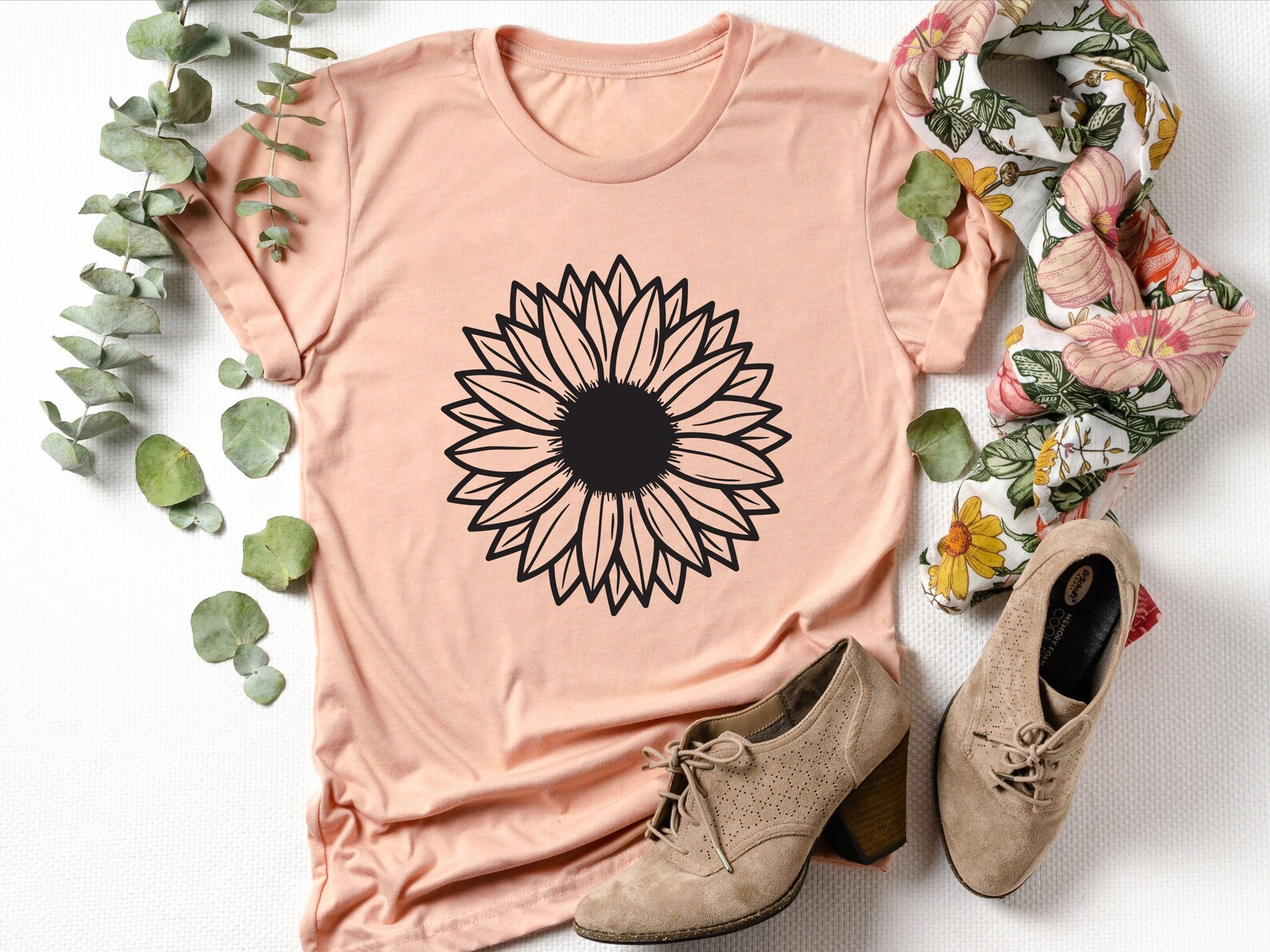 Sunflower Sunflower Shirt Floral Tee Shirt Flower Shirt | Etsy
