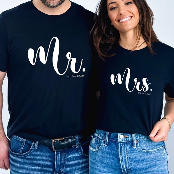 Mr and Mrs T Shirt - Etsy