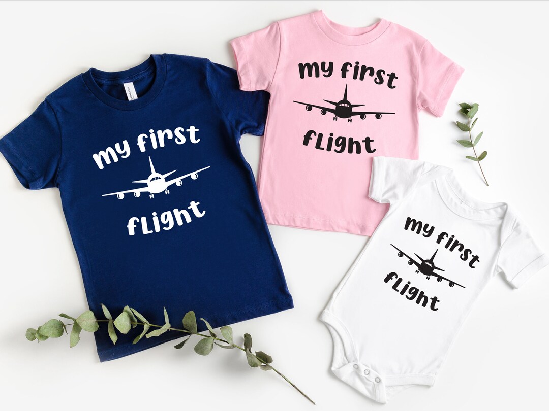 First Flight Shirt, First Airplane Ride, Kids Travel Shirt, First Time ...