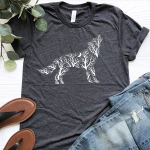 Wolf Shirt, Howling Wolf, Floral Wolf, Wolf Lover Gift, Animal Lover ...