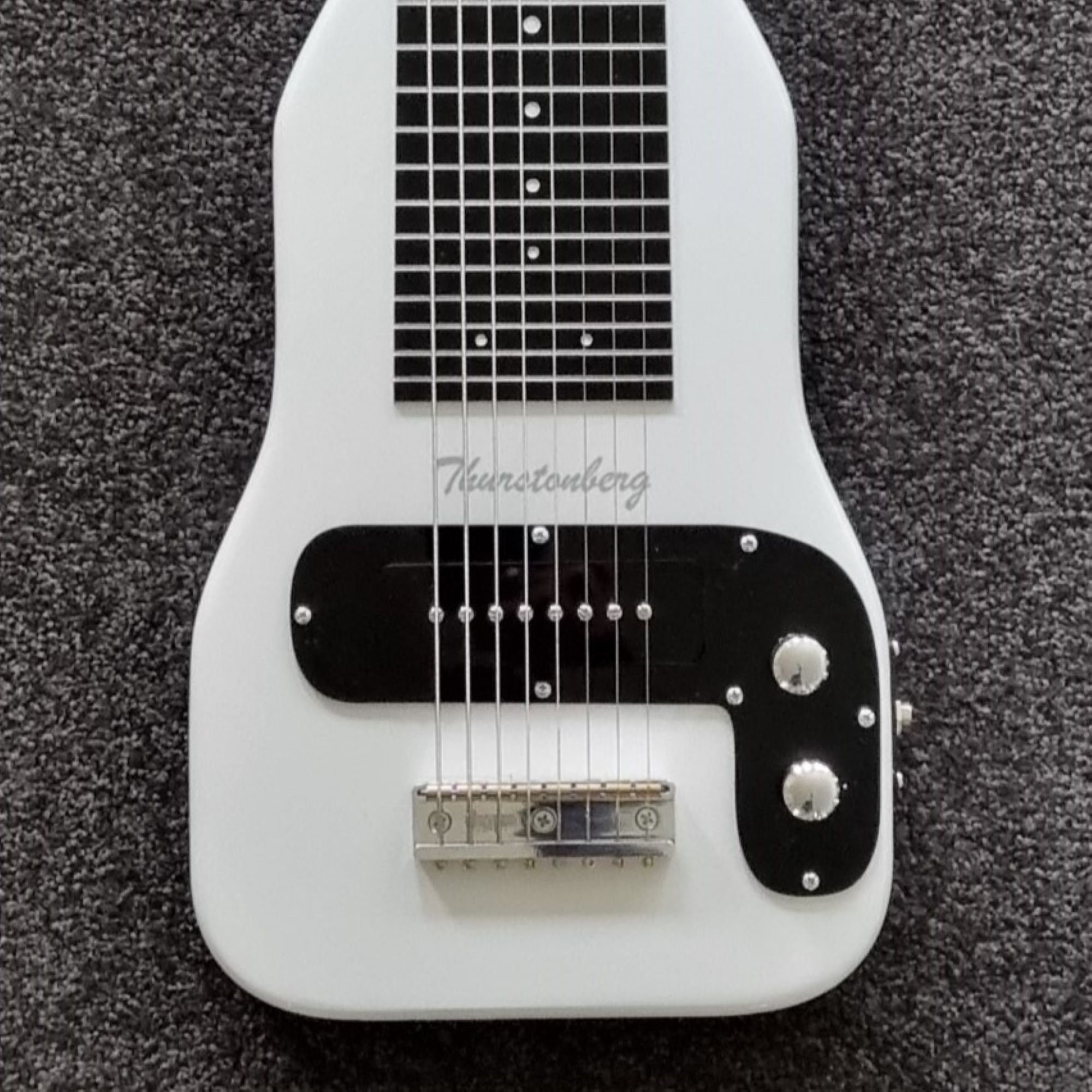 8 String Lap Steel Guitar Handcrafted in a Pearlised White Paint-australian-made - Comes With ...