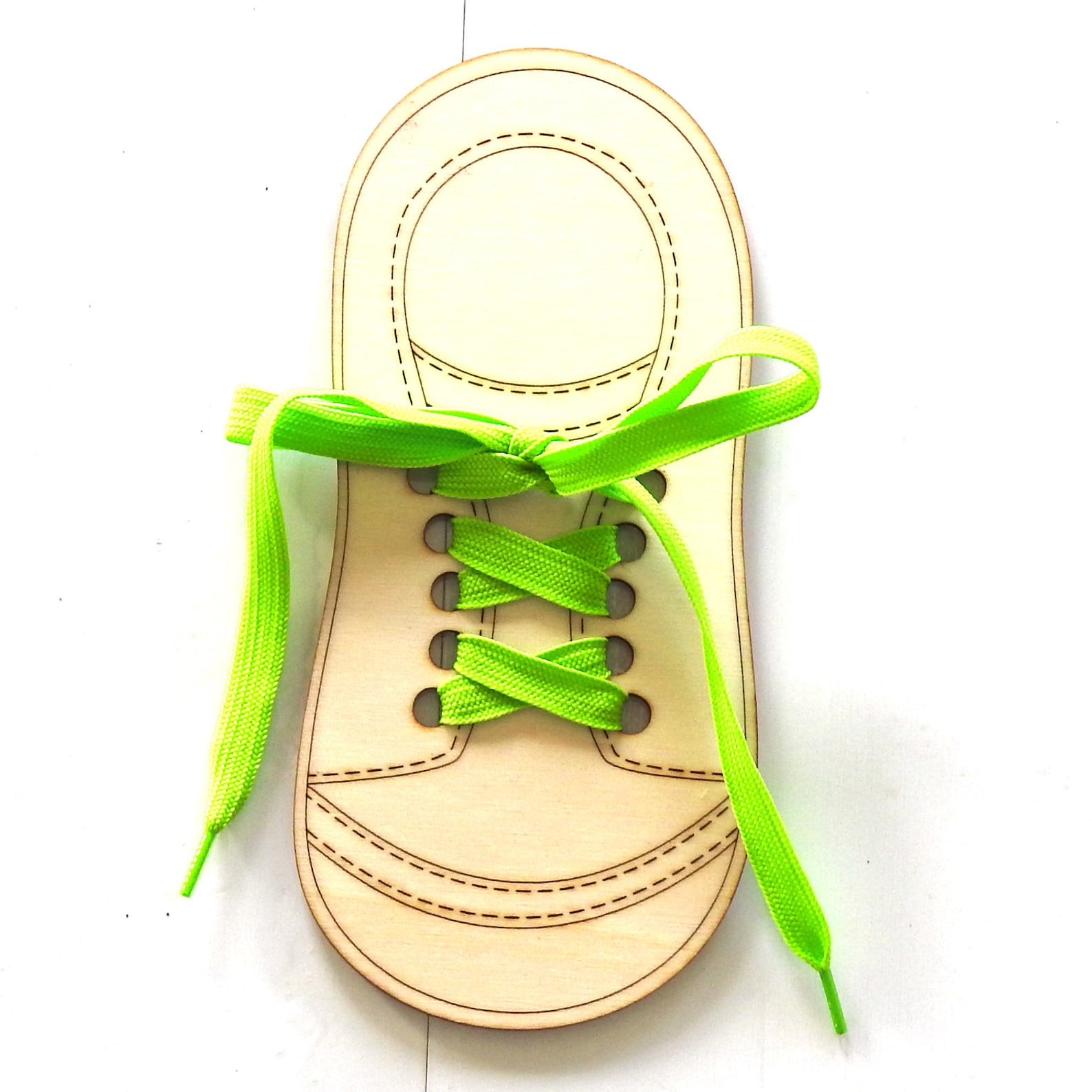 Shoe Lacing Learning Kit (set of 2 Shoes), Wooden Lacing Shoe, Learning ...